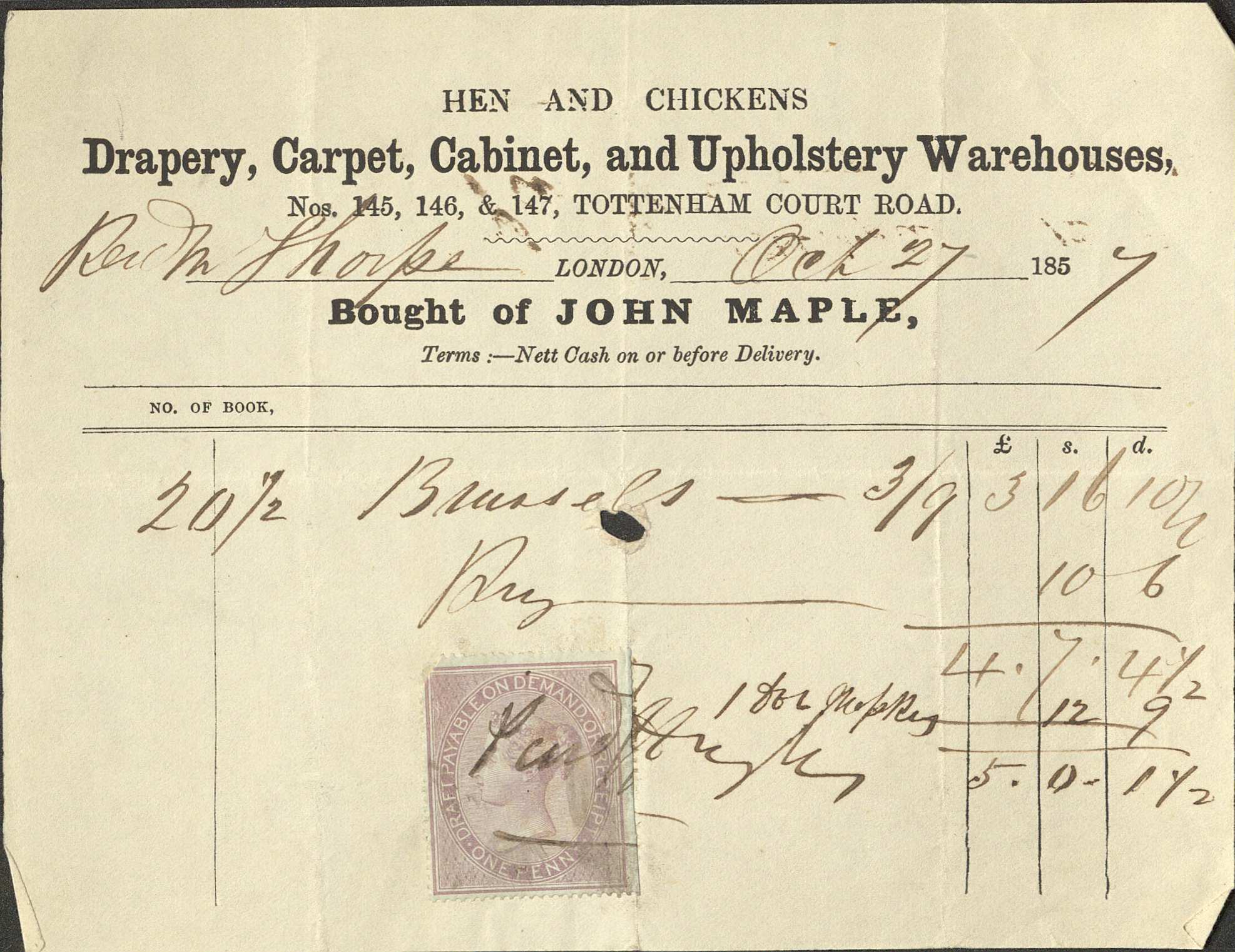 Maple & Co.; Cook & Maple; J. Maple (1841-1988) | BIFMO